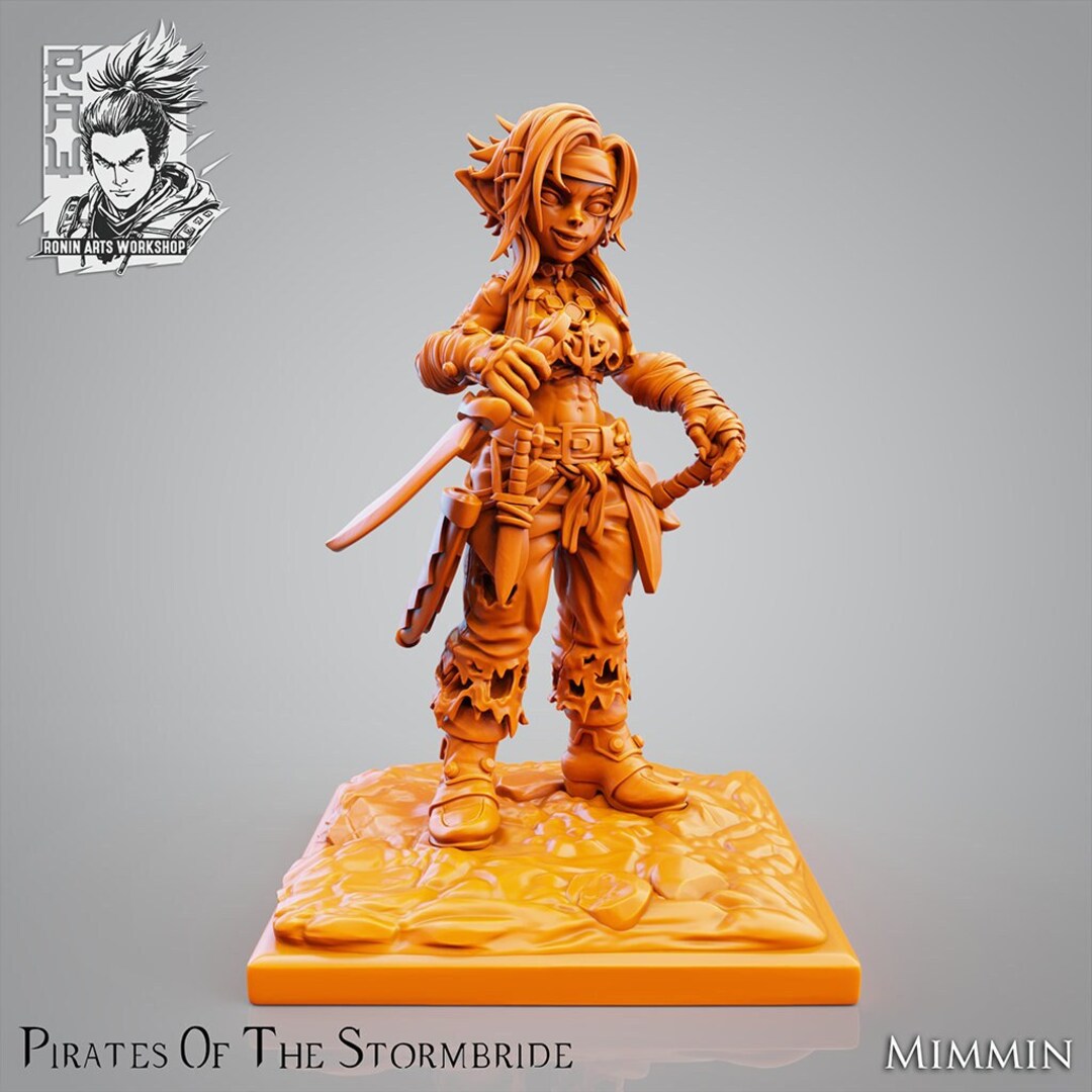 Female Pirate Miniature for Dungeons and Dragons Female Goblin ...
