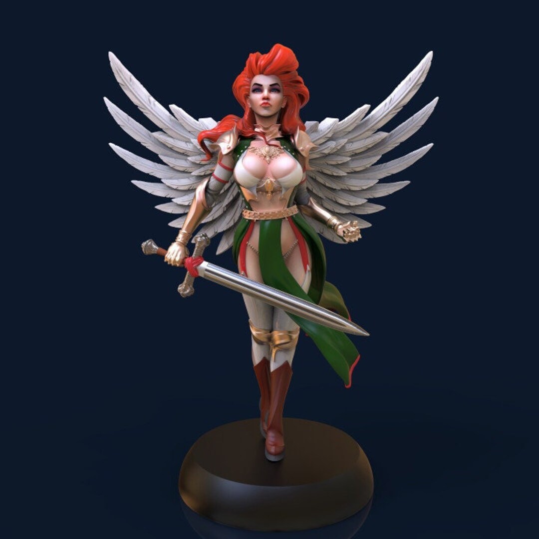 Female Aasimar Paladin Dungeons and Dragons Miniature - Etsy