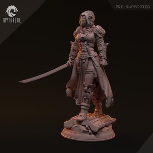 Female Cyberpunk Assassin Miniature Cyber Soldier Tabletop Miniature ...