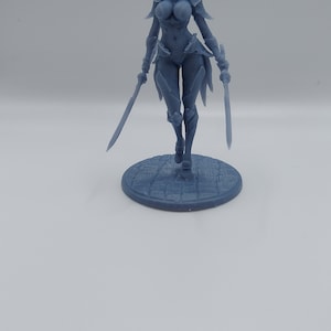 Female Dark Elf Fighter Assassin Miniature for Dungeons and Dragons Dnd ...