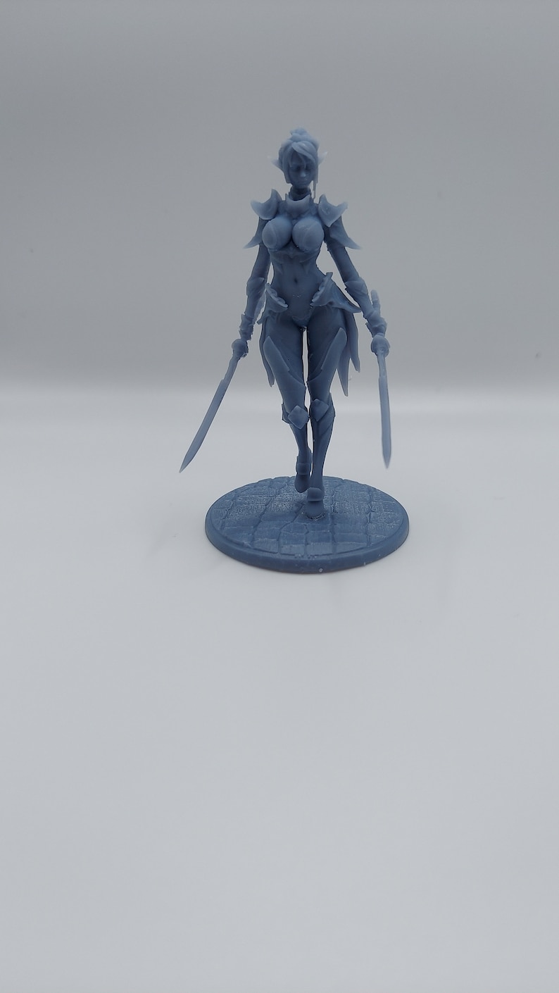 Female Dark Elf Fighter Assassin Miniature for Dungeons and Dragons Dnd ...