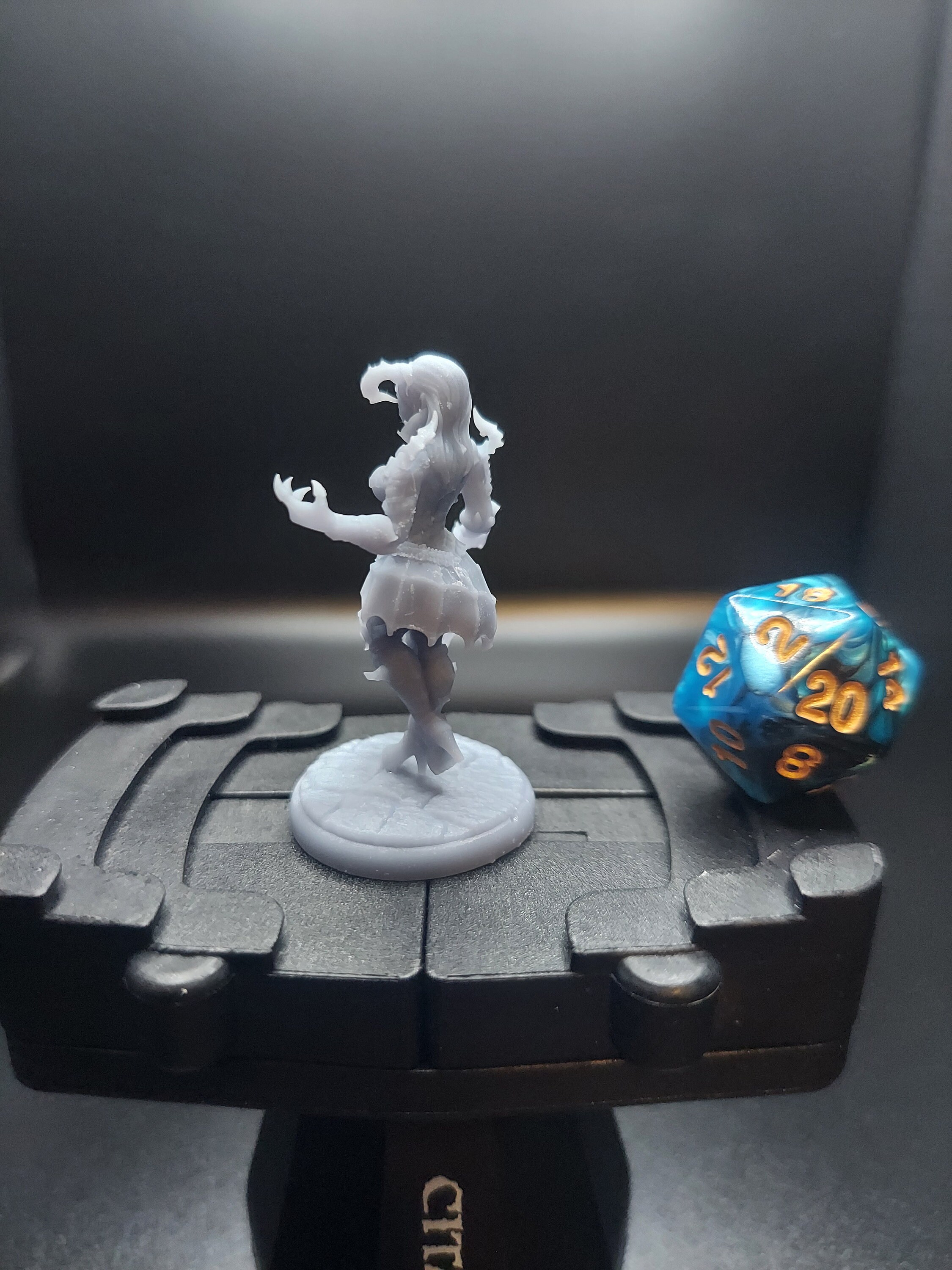 Female Tiefling Dungeons and Dragons Miniature Dnd Female Half Dragon ...