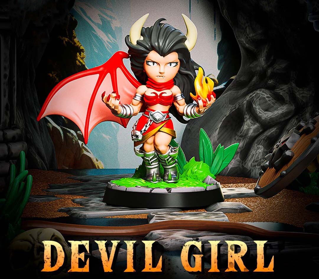 Chibi Succubus Dungeons and Dragons Miniature Dnd Devil Girl Tabletop Ttrpg Rpg - Etsy