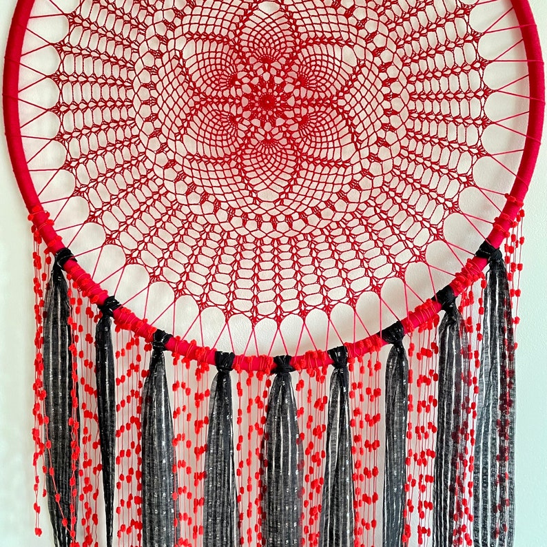 Extra Large Dreamcatcher Giant Red Dreamcatcher Red Boho - Etsy