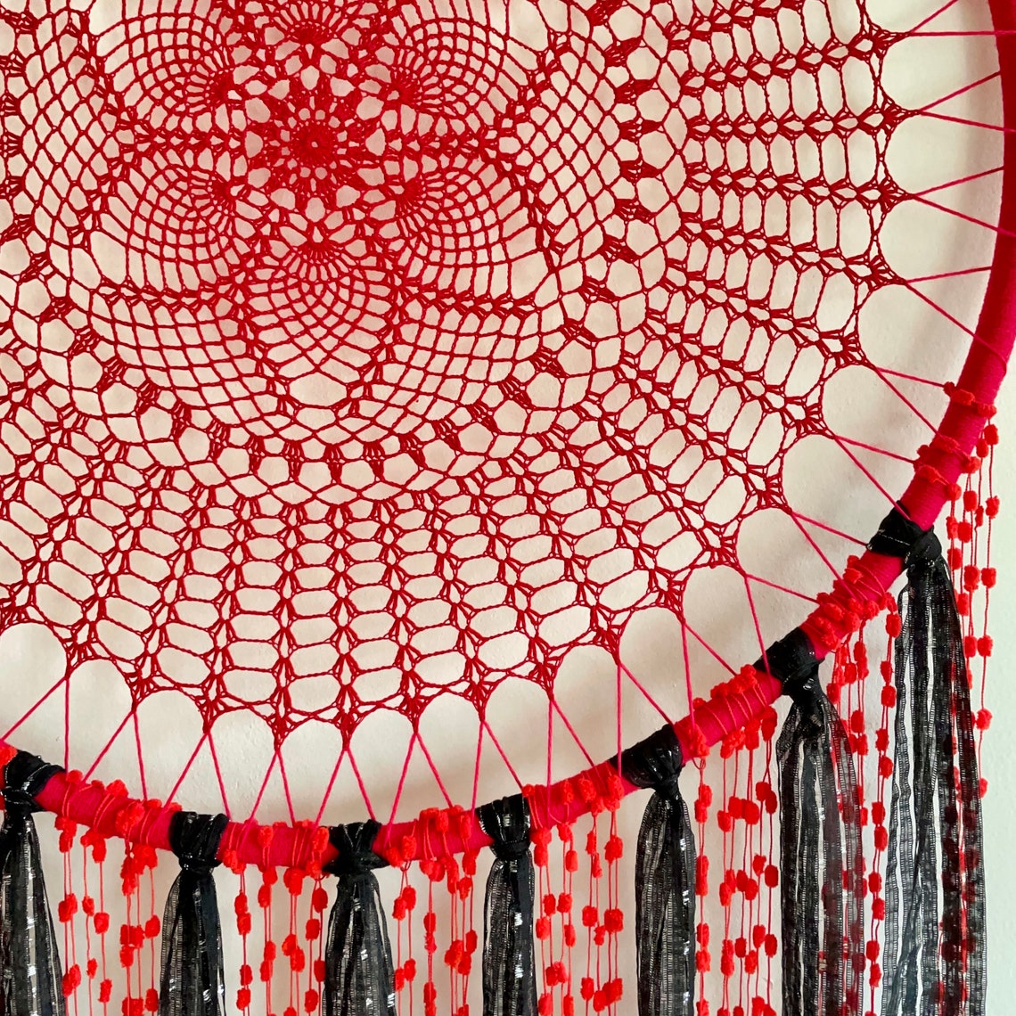 Extra Large Dreamcatcher Giant Red Dreamcatcher Red Boho - Etsy