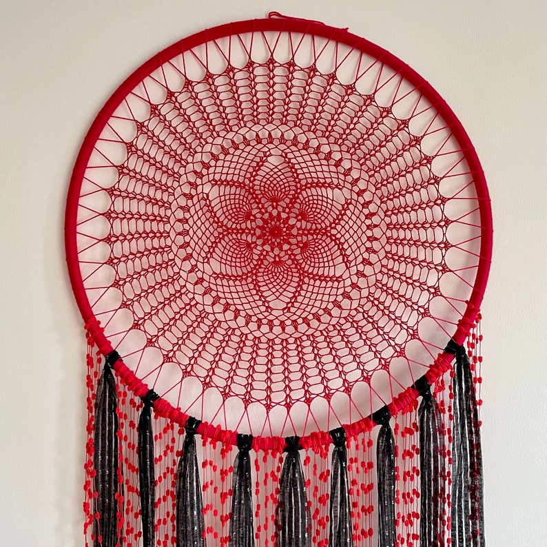Extra Large Dreamcatcher Giant Red Dreamcatcher Red Boho - Etsy
