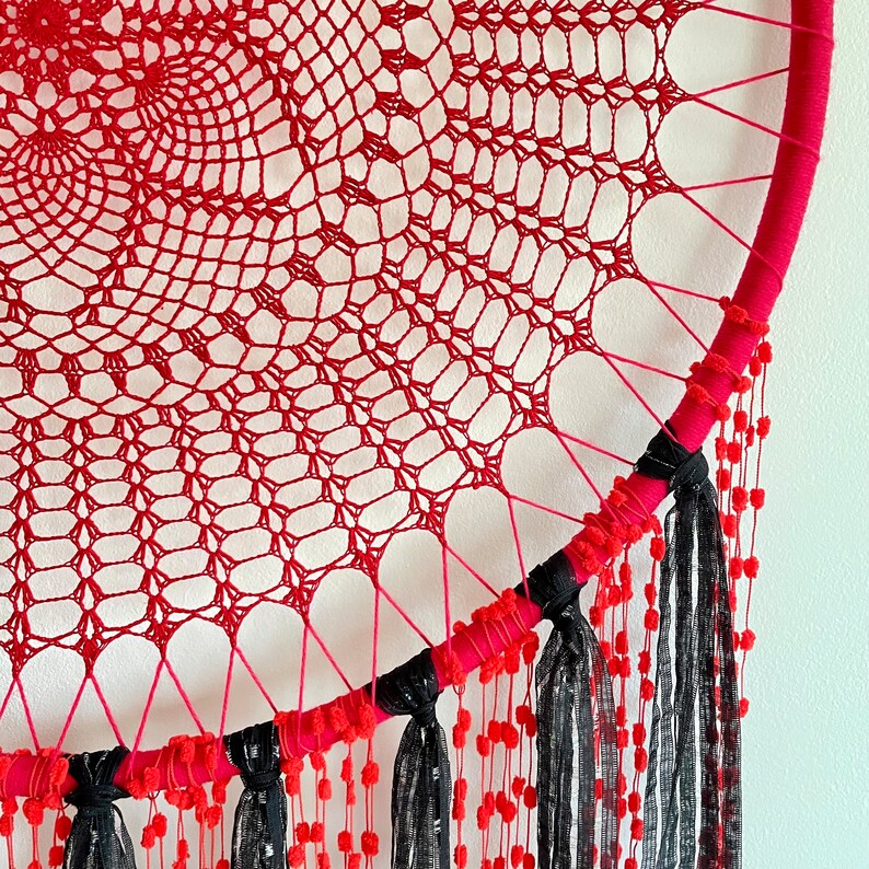 Extra Large Dreamcatcher Giant Red Dreamcatcher Red Boho - Etsy