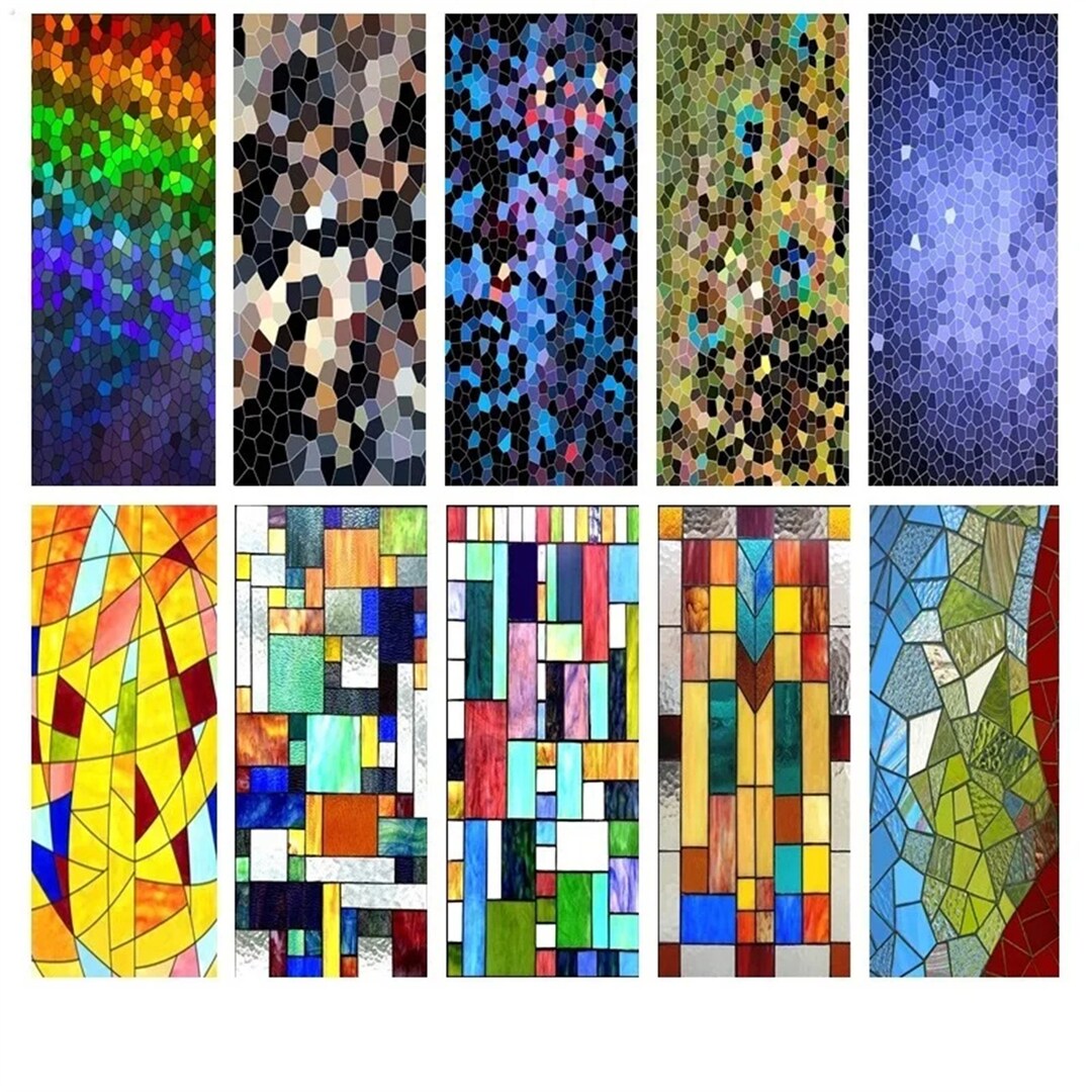 Custom Size Stained Glass Window Film Matte Finish UV - Etsy