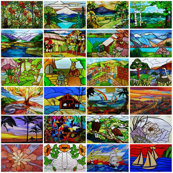 Stained Glass Window Cover - Etsy