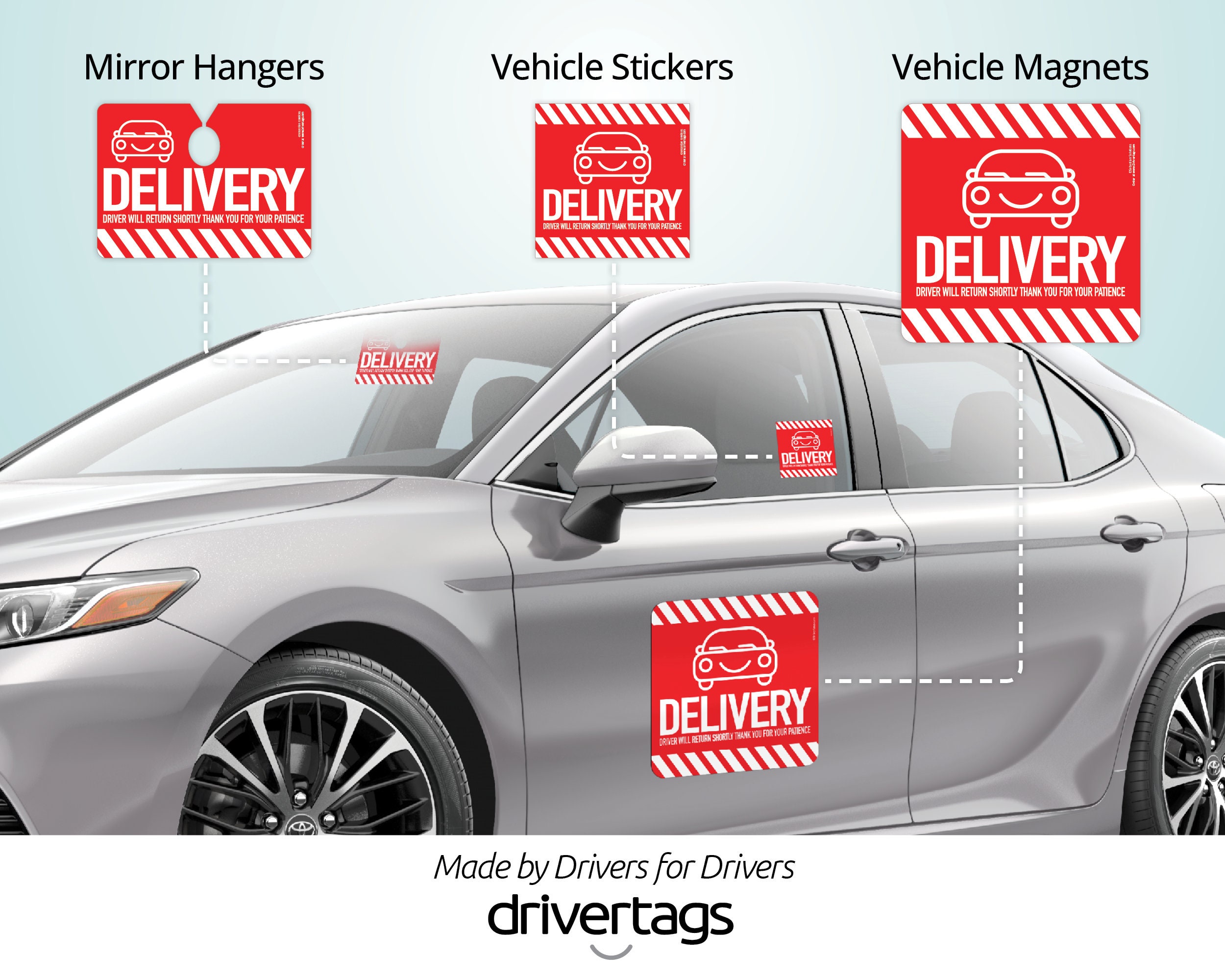 Uber Eats Delivery Driver Car Signs Works With All Delivery Services ...