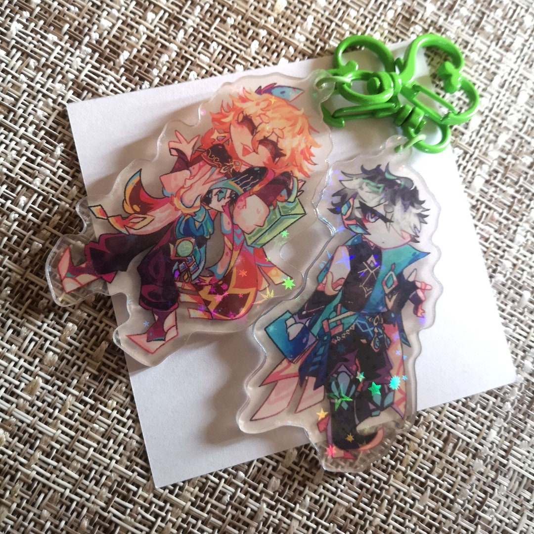 Genshin Impact Alhaitham & Kaveh Double-sided Acrylic Keychains 7cm/2 ...