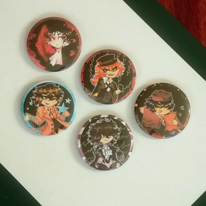 BSD Bungou Stray Dogs Pins Osamu Dazai Nakahara Chuuya - Etsy