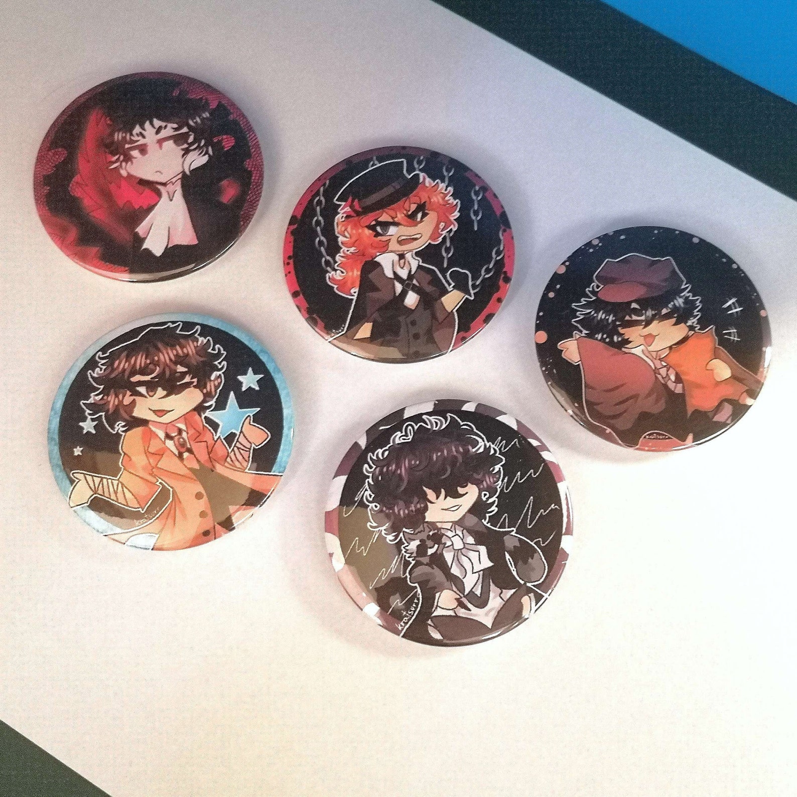 BSD Bungou Stray Dogs Pins Osamu Dazai Nakahara Chuuya - Etsy