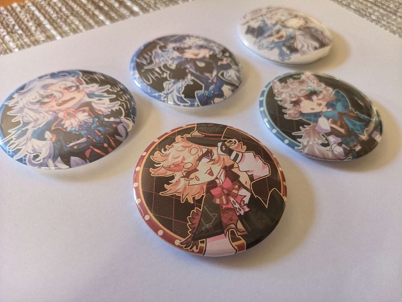 Genshin Impact Fontaine Pins Neuvillette Furina Focalors - Etsy México