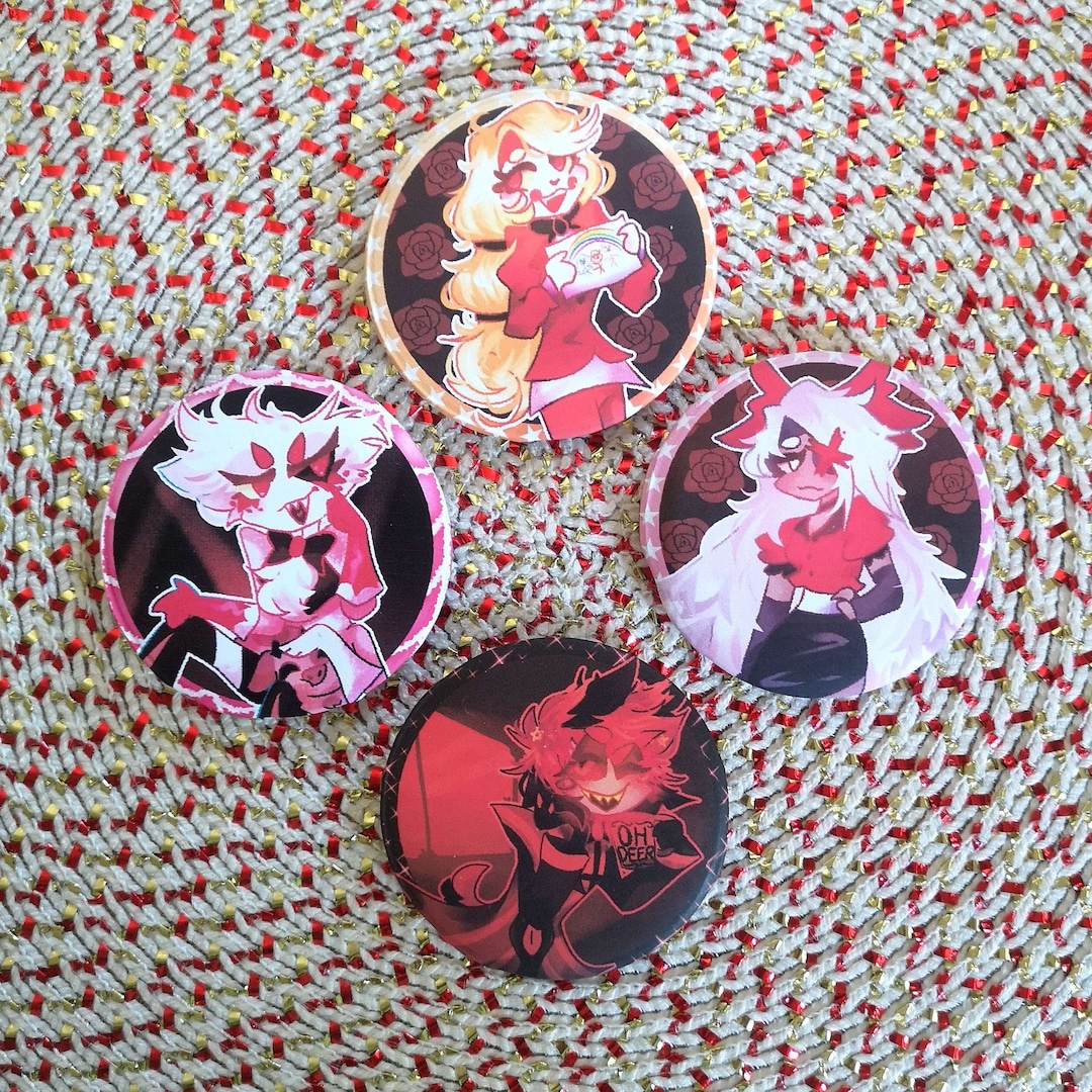 Hazbin Hotel Pins - Charlie, Vaggie, Angel Dust, Alastor - Etsy