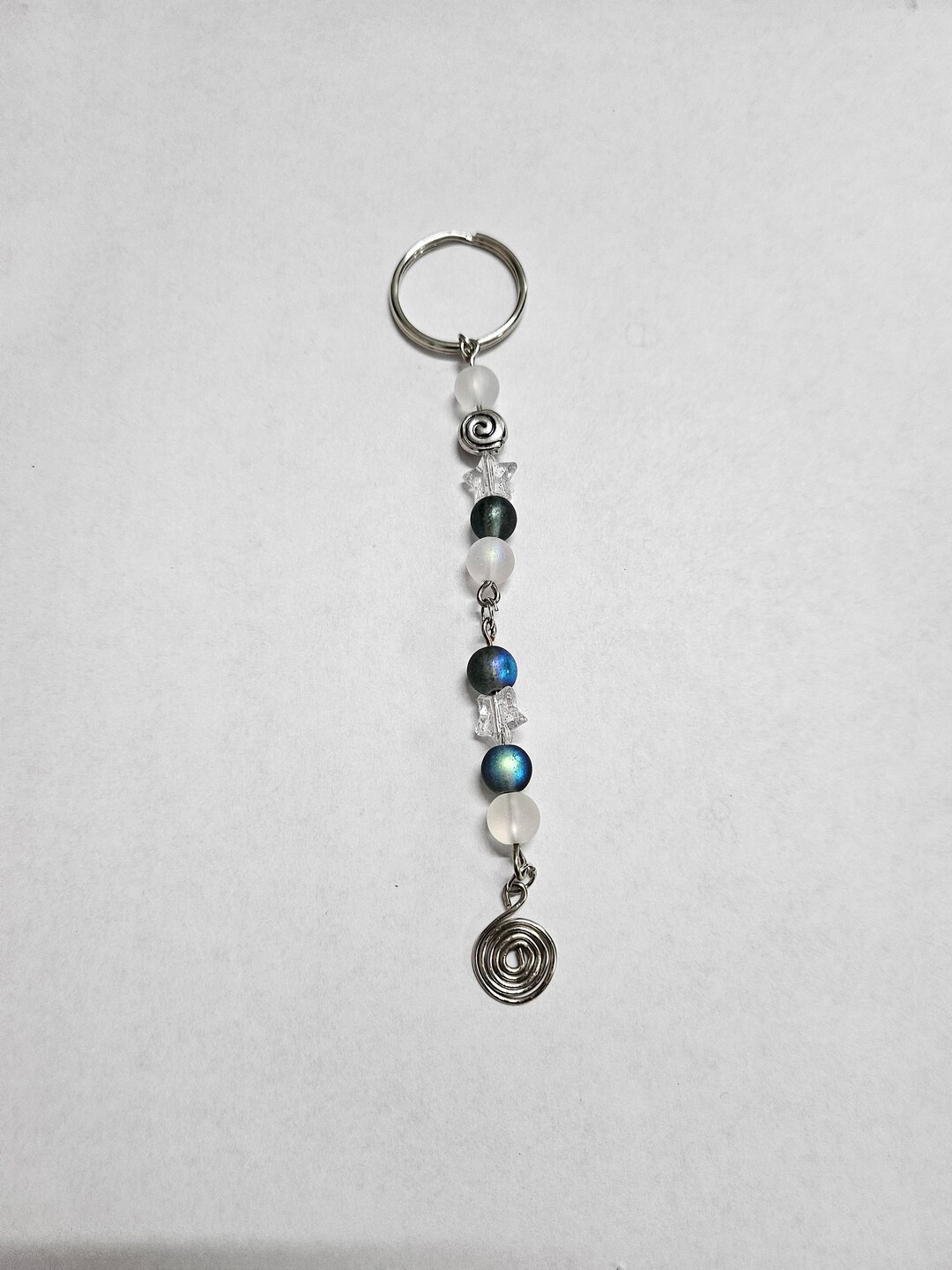 Blue Swirl Keychain - Etsy