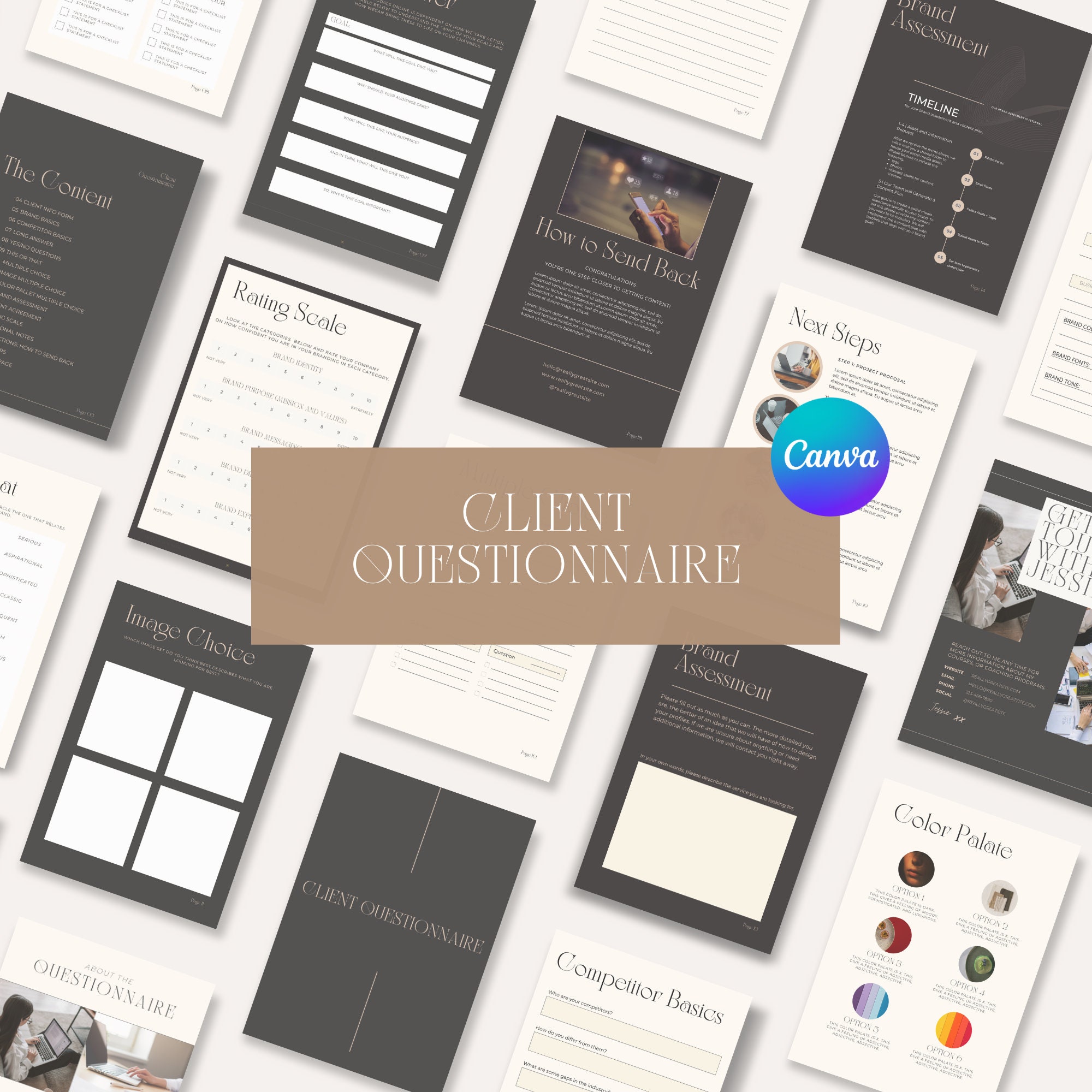 Client Questionnaire Canva Onboarding Template, Editable Q&A, Sop's ...