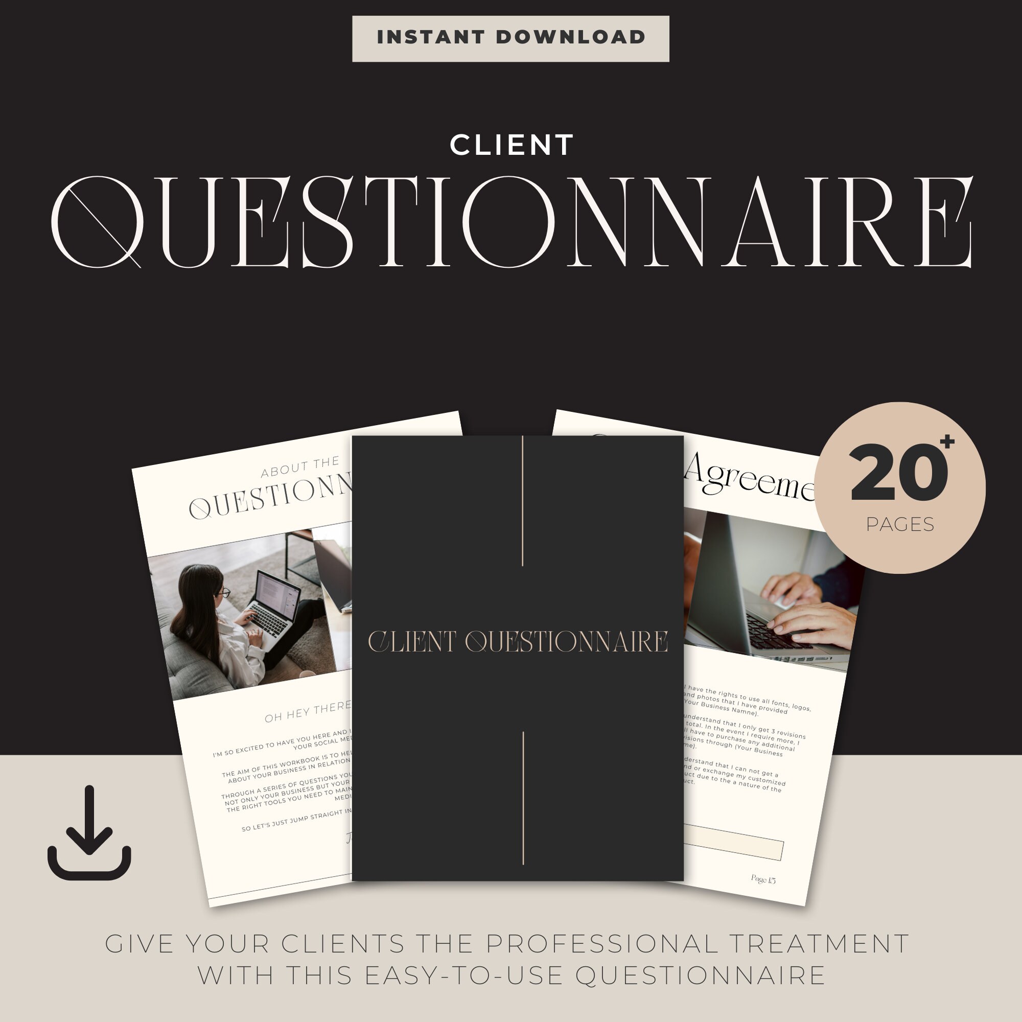 Client Questionnaire Canva Onboarding Template, Editable Q&A, Sop's ...