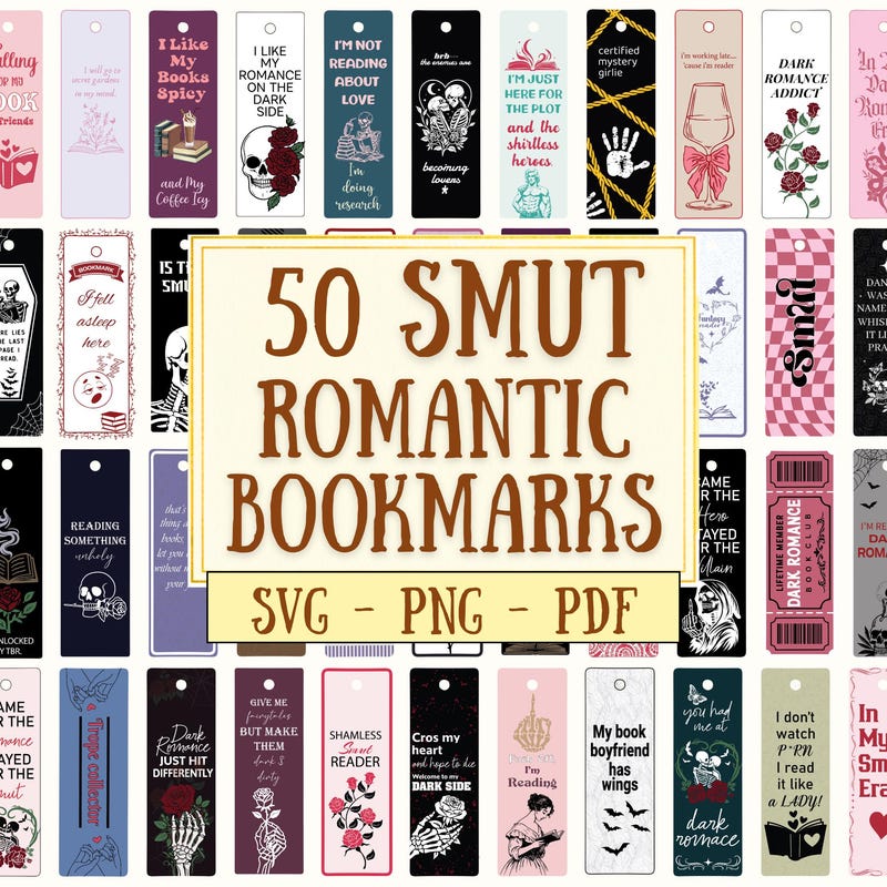 Smut Bookmark Design File - Etsy
