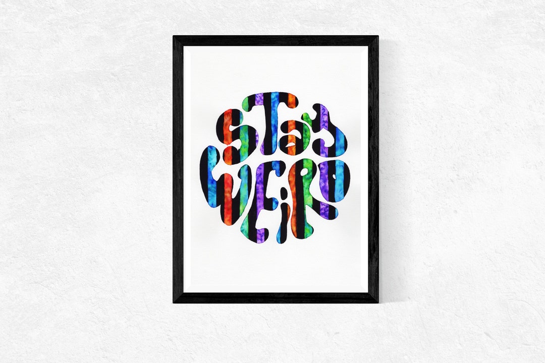 Stay Weird | Watercolor Painting | Hand-painted PRINTABLE Wall Art ...
