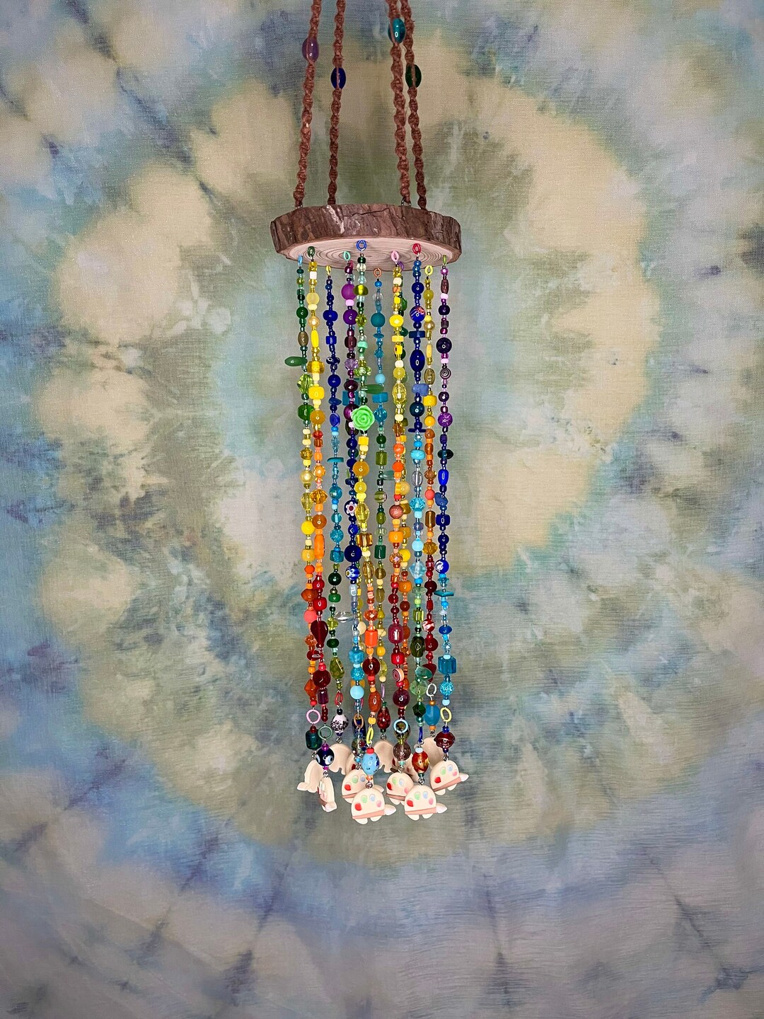 Paint Palette Bohemian Suncatcher | Beaded Sun Catcher | Boho Decor ...