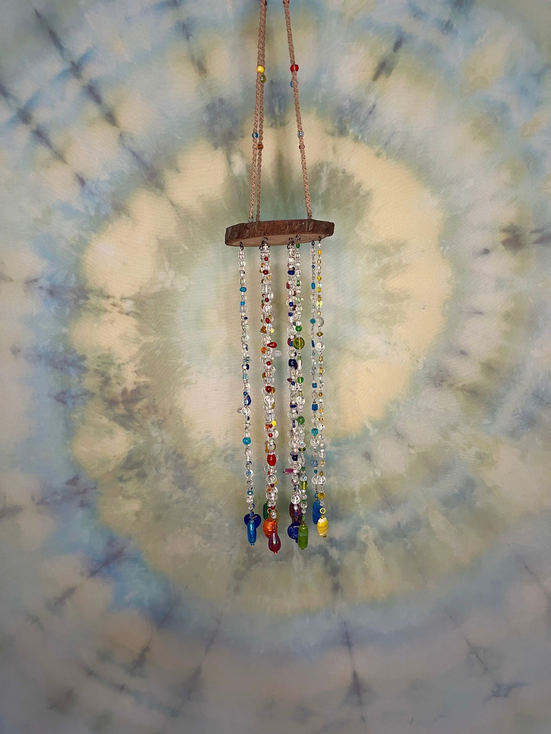 Rainbow Bohemian Suncatcher Wind Chime Beaded Sun Catcher Boho Decor ...