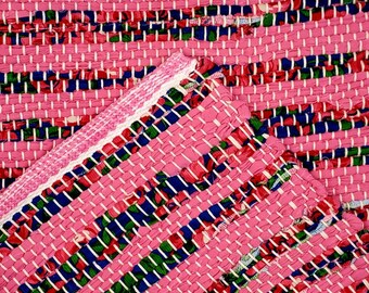 Handwoven Rag Rug/reversible Eco Friendly Upcycled Throw Rug/unique ...