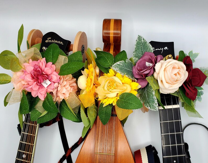 Ukulele Lei, Unique Floral Accessories for Ukulele, Mandolin, Guitar ...