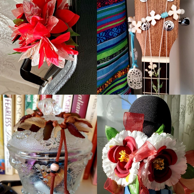 Ukulele Lei, Unique Floral Accessories for Ukulele, Mandolin, Guitar ...