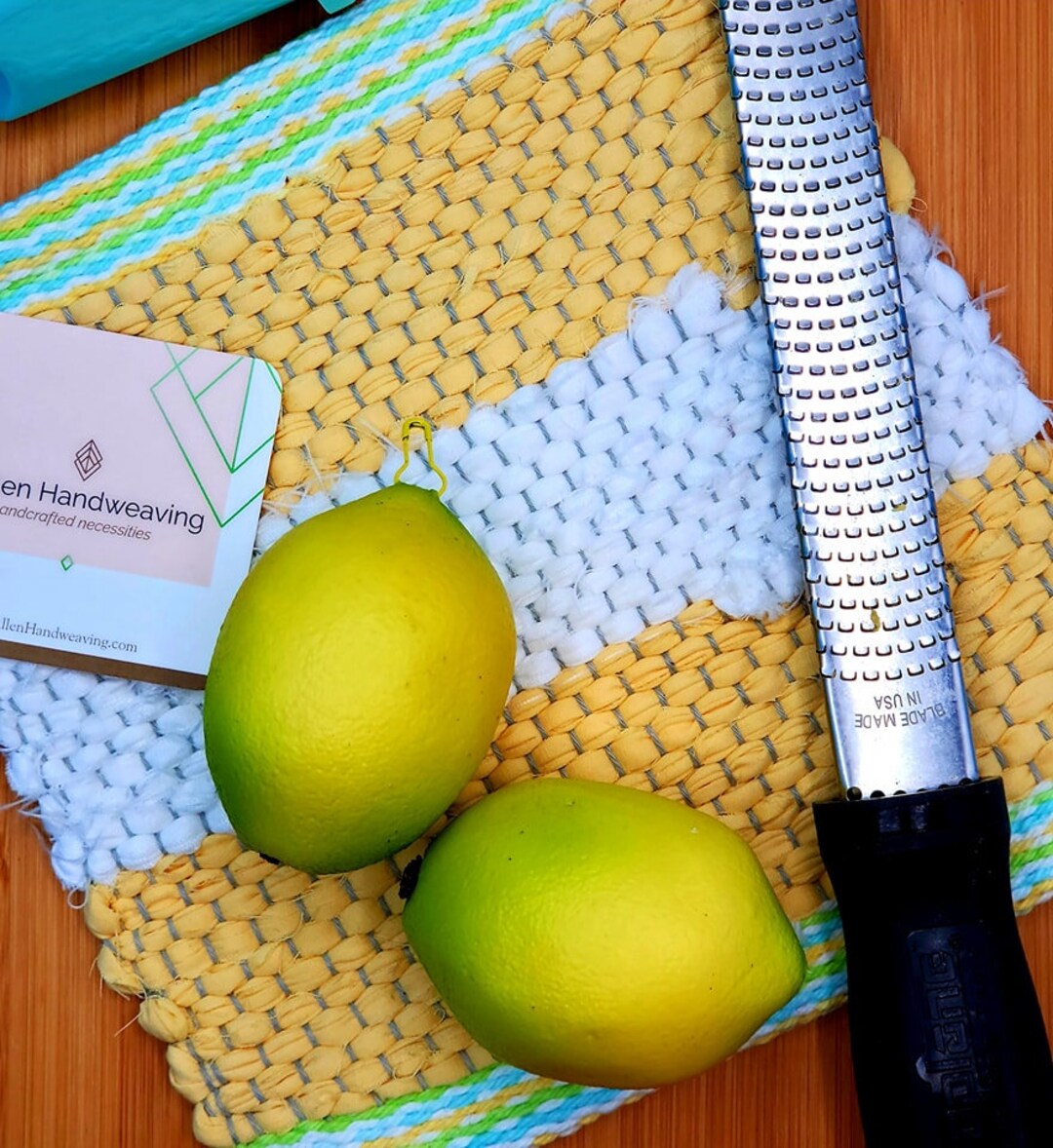 Kitchen Rag Rug Pot Holder Trivet Thick Cotton Fabric/handwoven Hot Pad ...