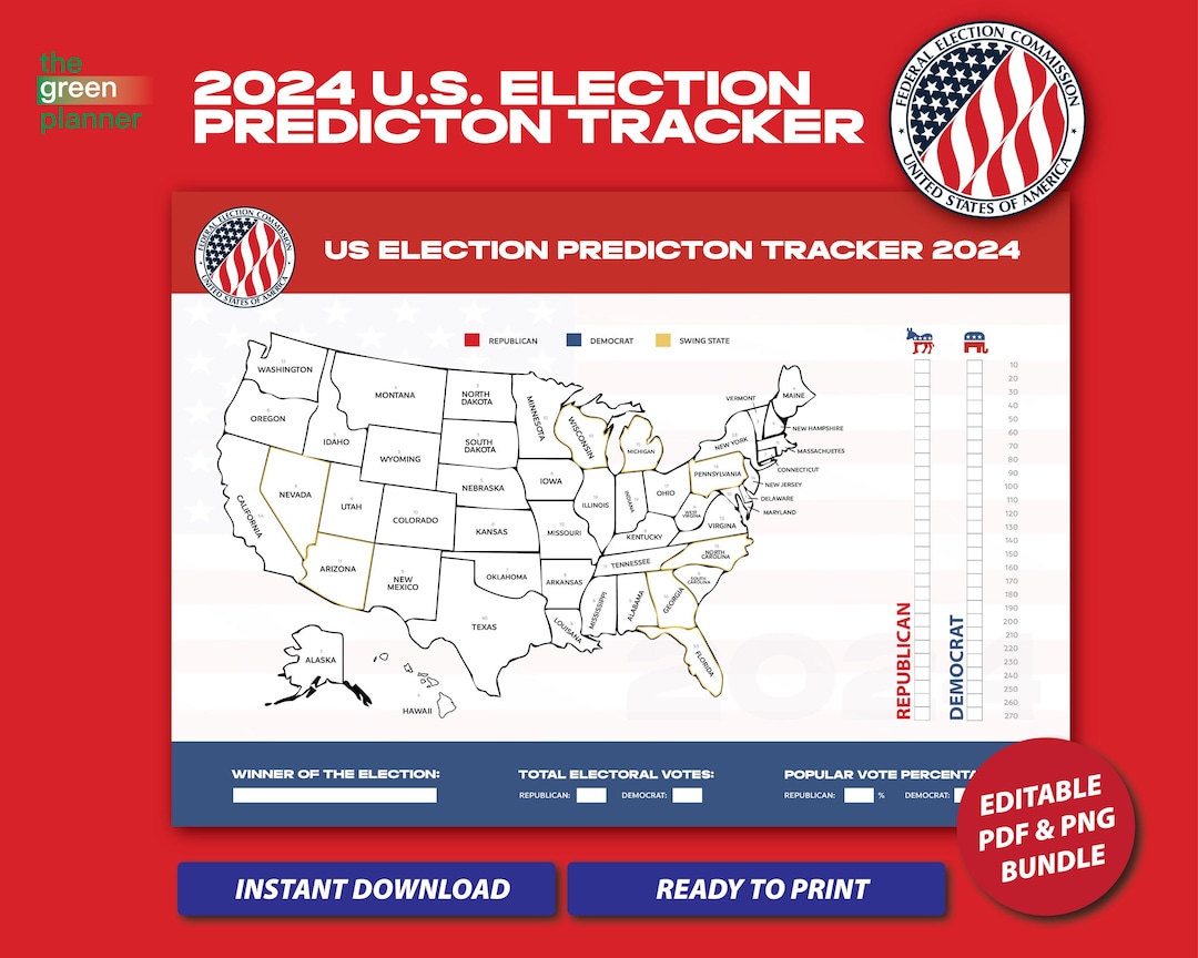 2024 U.S. Election Prediction Tracker | Interactive Electoral Map ...