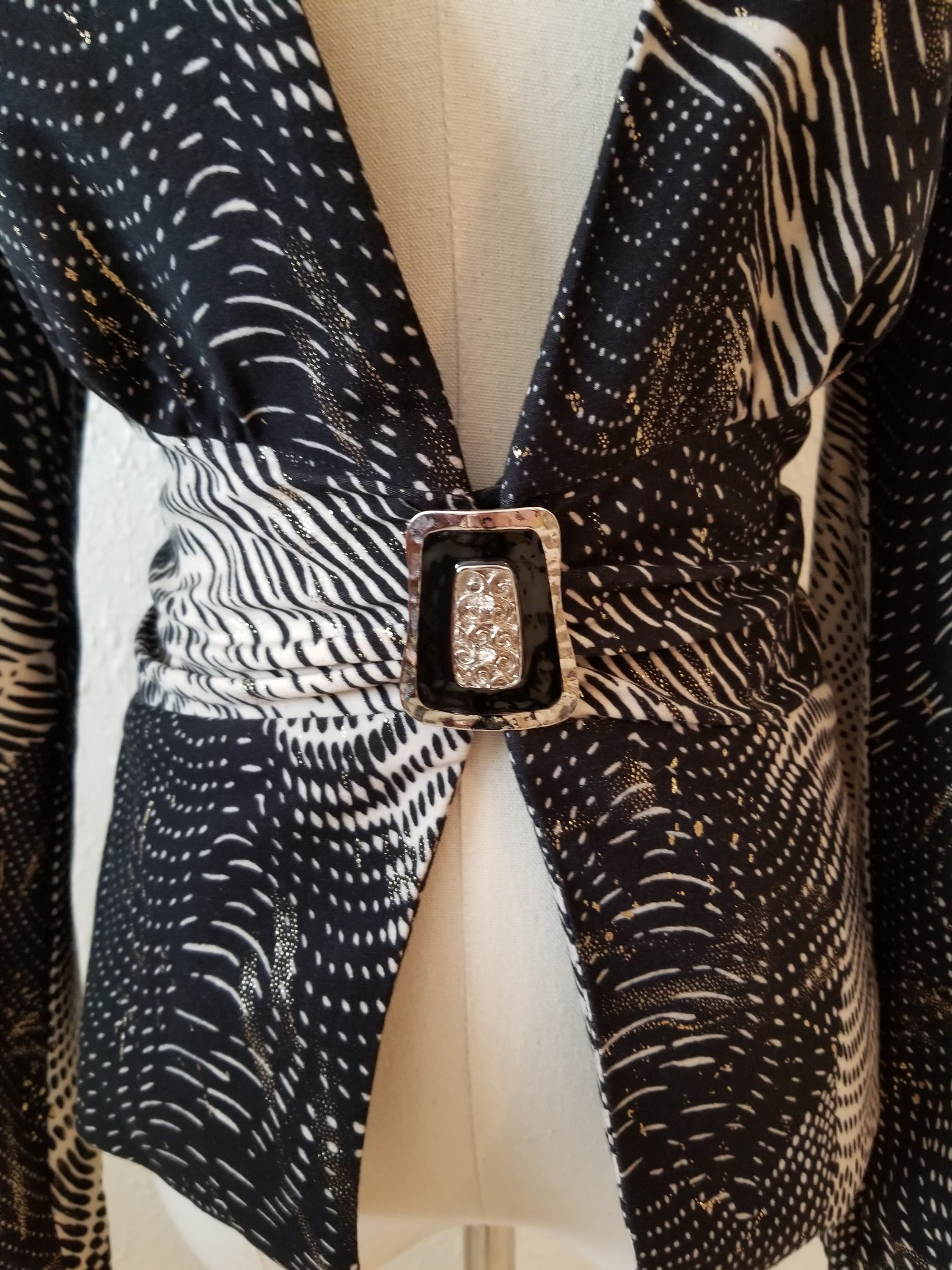 Patterned Blazer With Gold Thread Design - Etsy