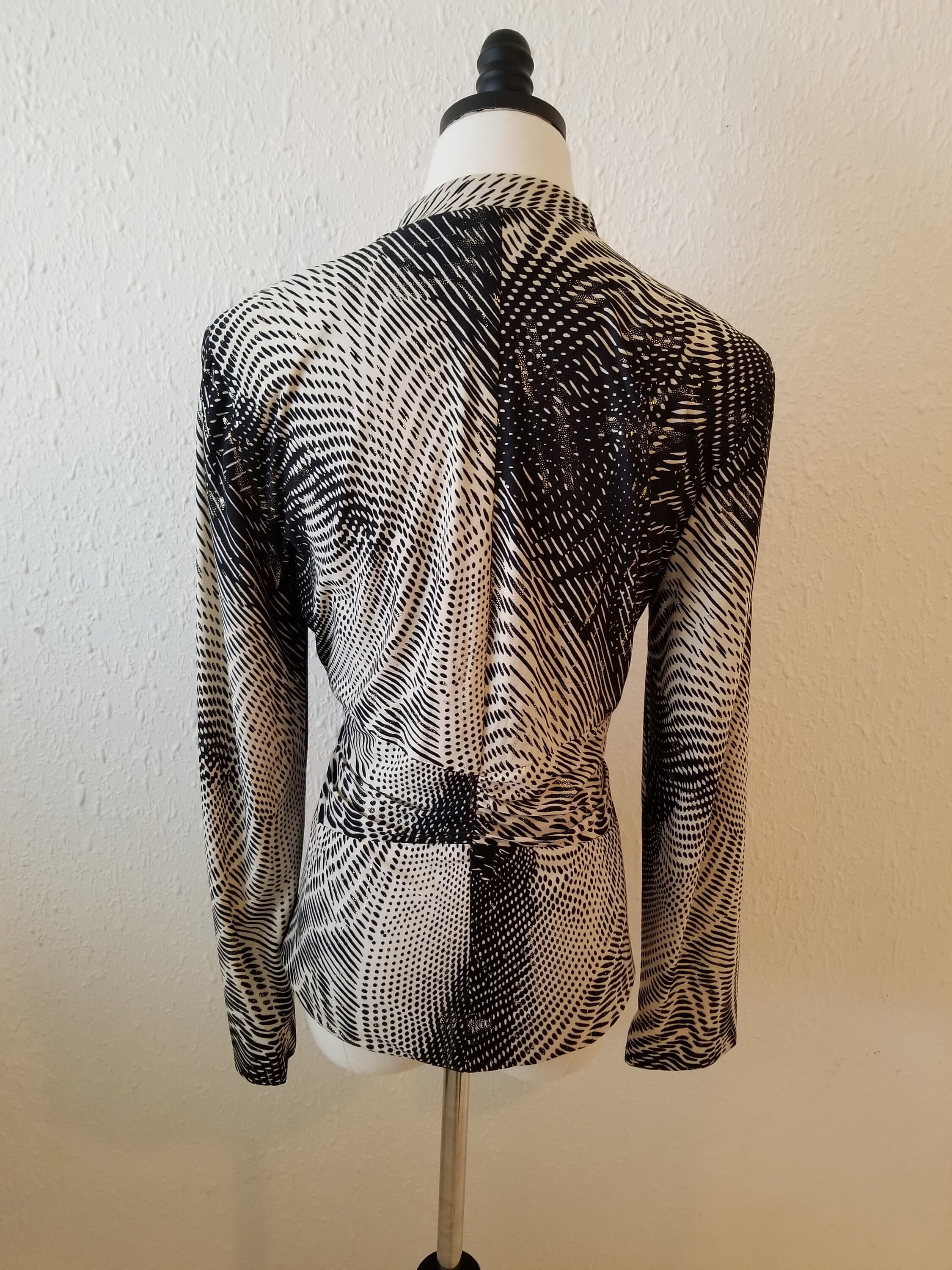 Patterned Blazer With Gold Thread Design - Etsy