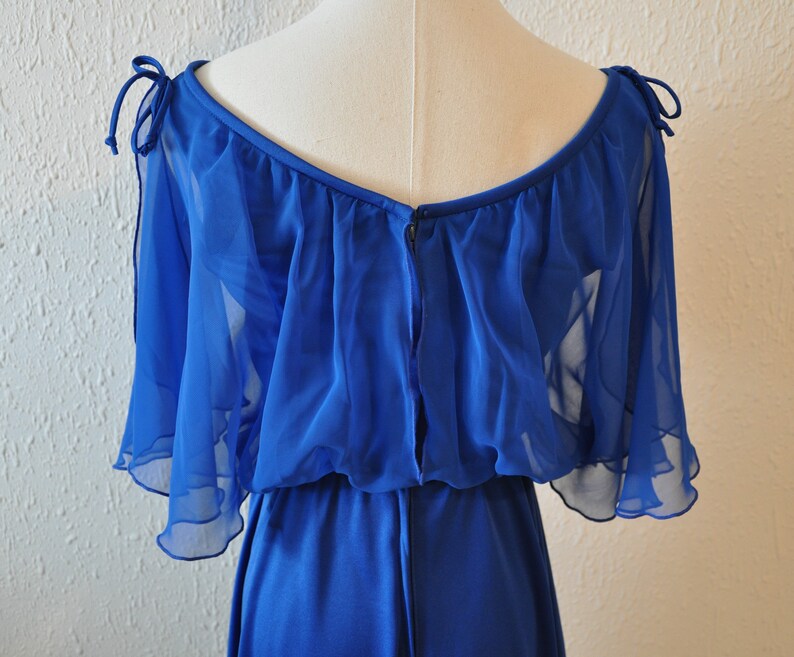 1970's Vintage Royal Blue Party Dress - Etsy