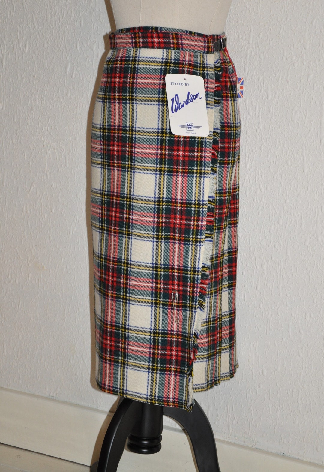 Vintage Plaid Wardson London England Kilt - Etsy