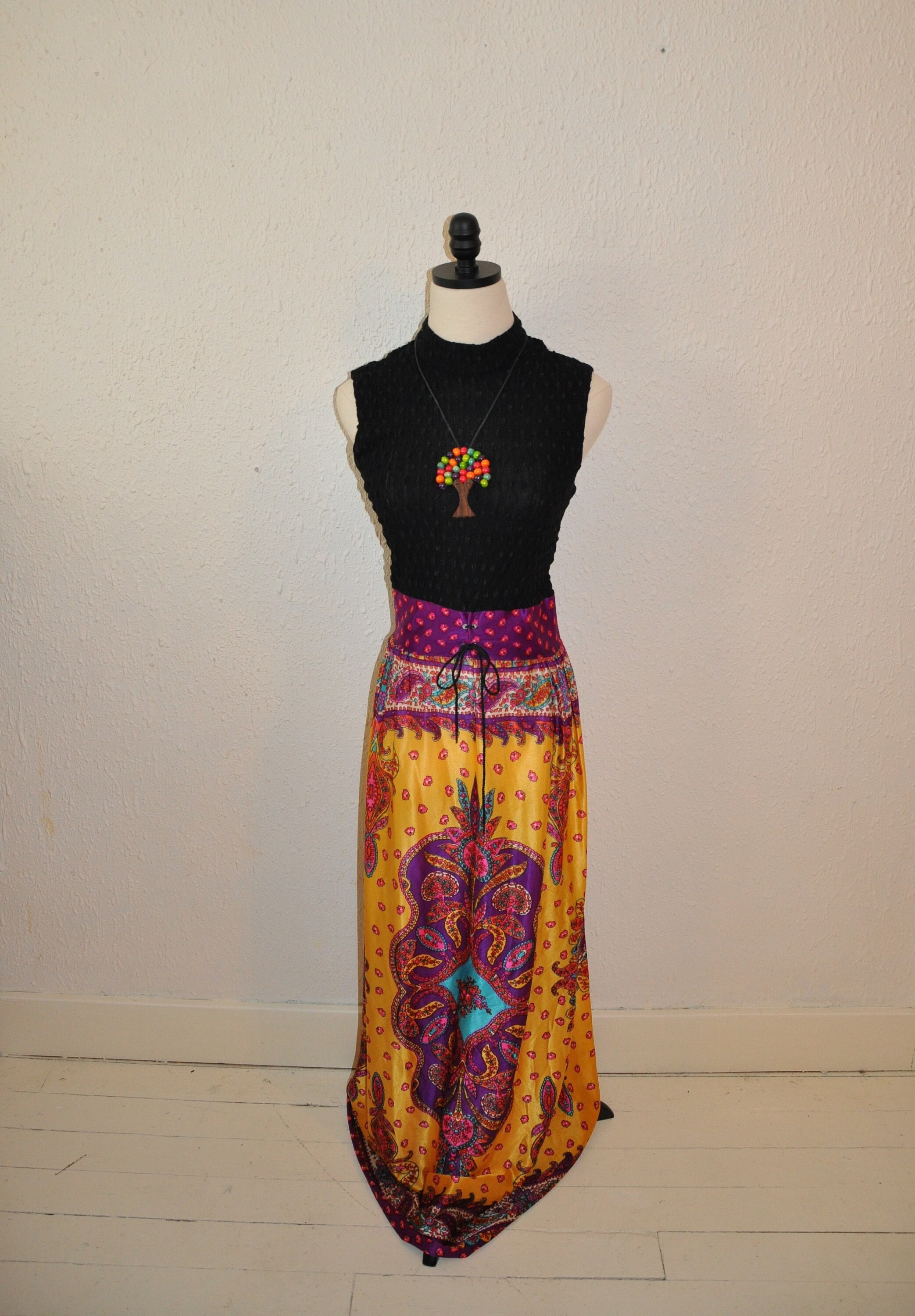 Colourful 1970's Harold Williams Maxi Dress. - Etsy
