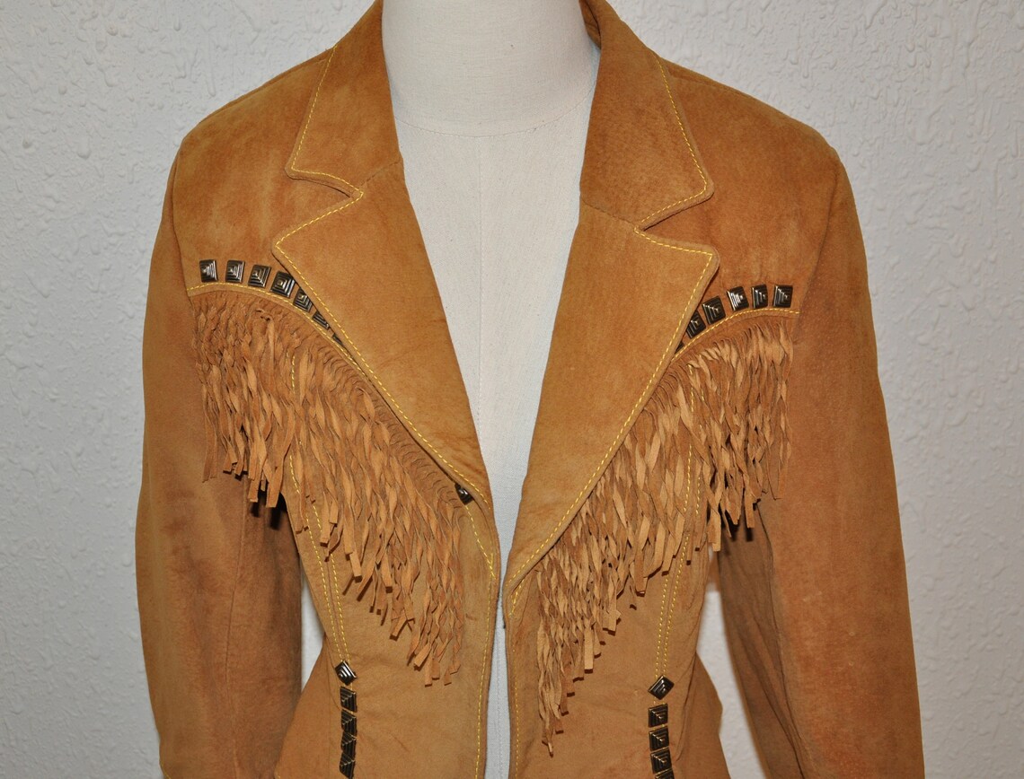 Doubled Ranch/texas Genuine Leather Jacket - Etsy