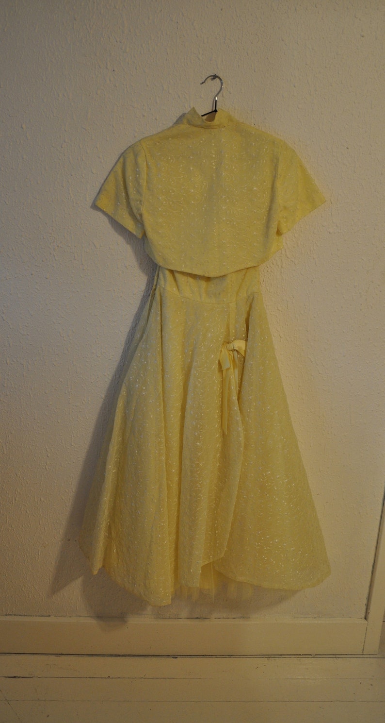 1950's Soft Lemon Yellow Dress With Matching Jacket - Etsy