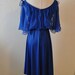 1970's Vintage Royal Blue Party Dress - Etsy