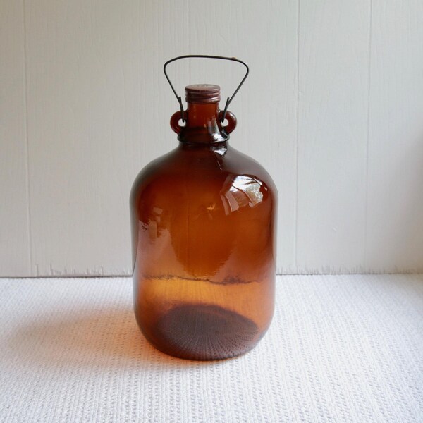 Amber Glass Jug - Etsy