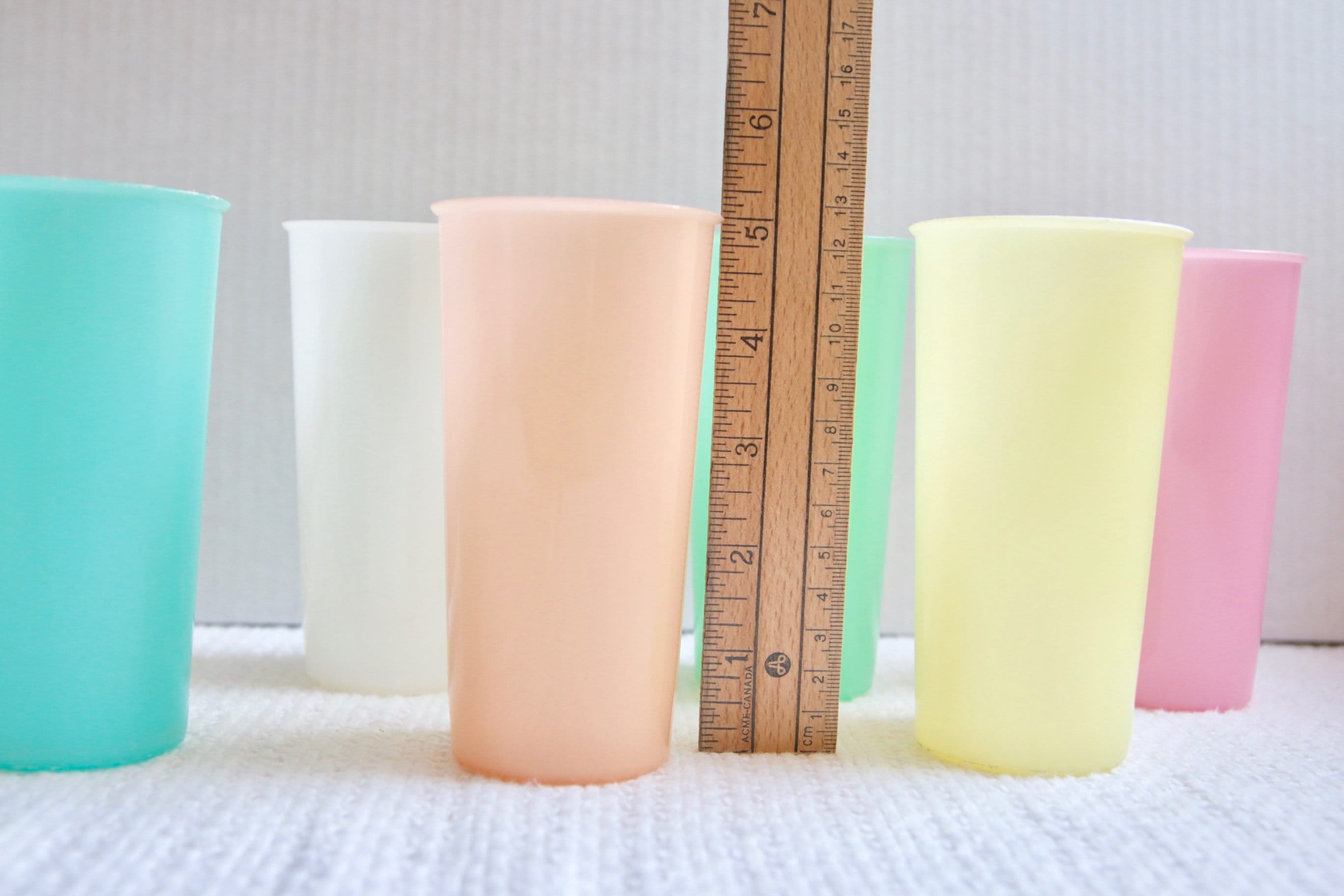 Multi-colored Vintage Tupperware Drinking Glasses Set of 6 - Etsy