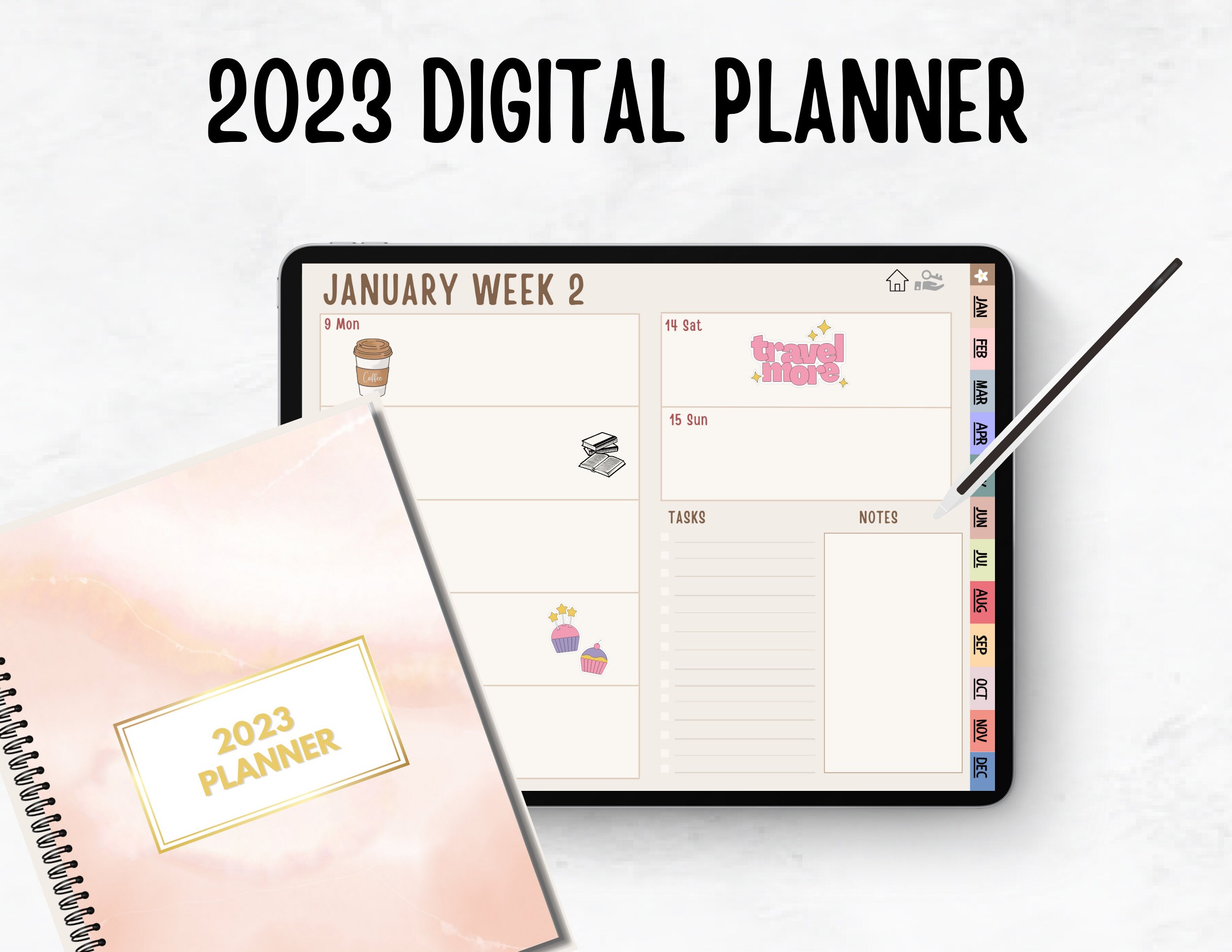 2023 Digital Planner, Weekly Planner, Monthly Planner, Goodnotes ...