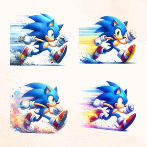 40 Sonic Clipart Set 300 DPI, High-resolution, Transparent Background ...