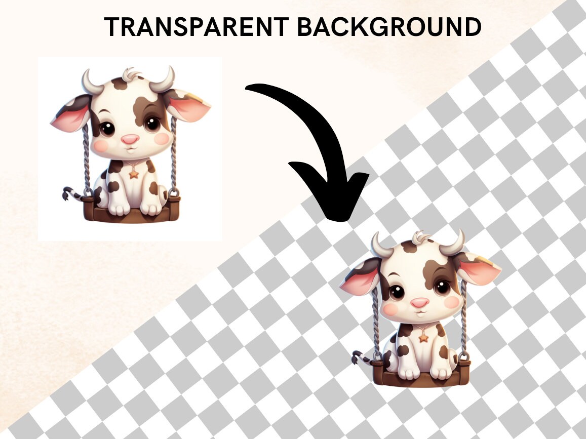 20 Cute Cow Clipart Bundle, Adorable Farm Animal, Farm Barn Animal PNG ...