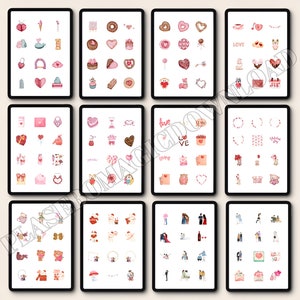 1000+ Valentine's Day Digital Stickers: Goodnotes Planner Stickers, PNG ...