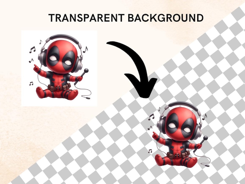 50 Baby Deadpool Watercolor Clipart Set, Nursery Art, Commercial Use ...