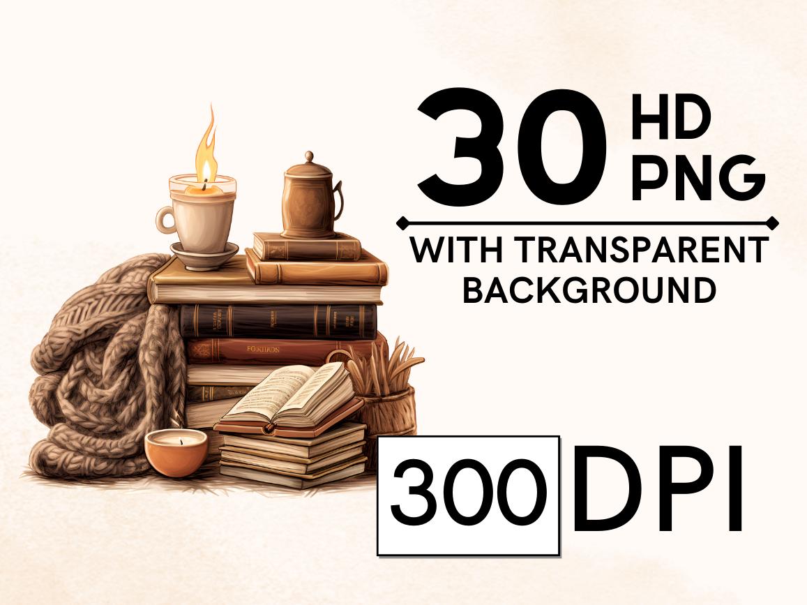 30 Watercolor Bookworm Clipart Bundle, Cozy Library Art, Nursery Art ...