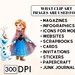 35 Baby Princess Anna Watercolor Clipart, Ice Princess PNG, Fairytale ...