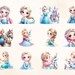 35 Baby Princess Elsa Clipart, PNG, Full Commercial Use, Watercolor ...