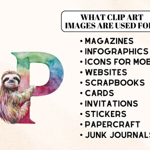 26 Sloth Png Sloth Clipart Sloth Alphabet Png Doodle Letters Animal ...